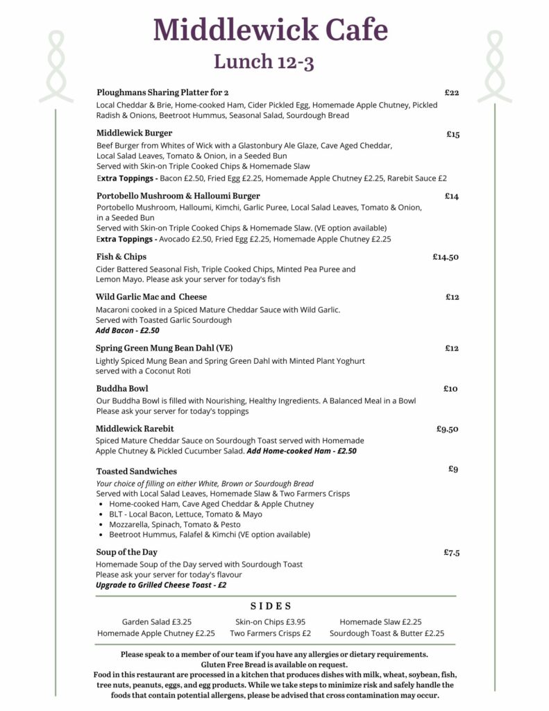 The Middlewick Cafe near Glastonbury - The Middlewick